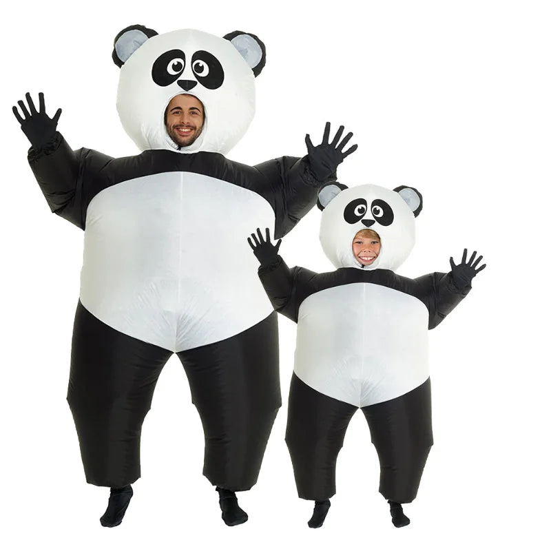 Panda Inflatable Costume for Kids Adult Funny Mascot Cosplay Air Blow ...