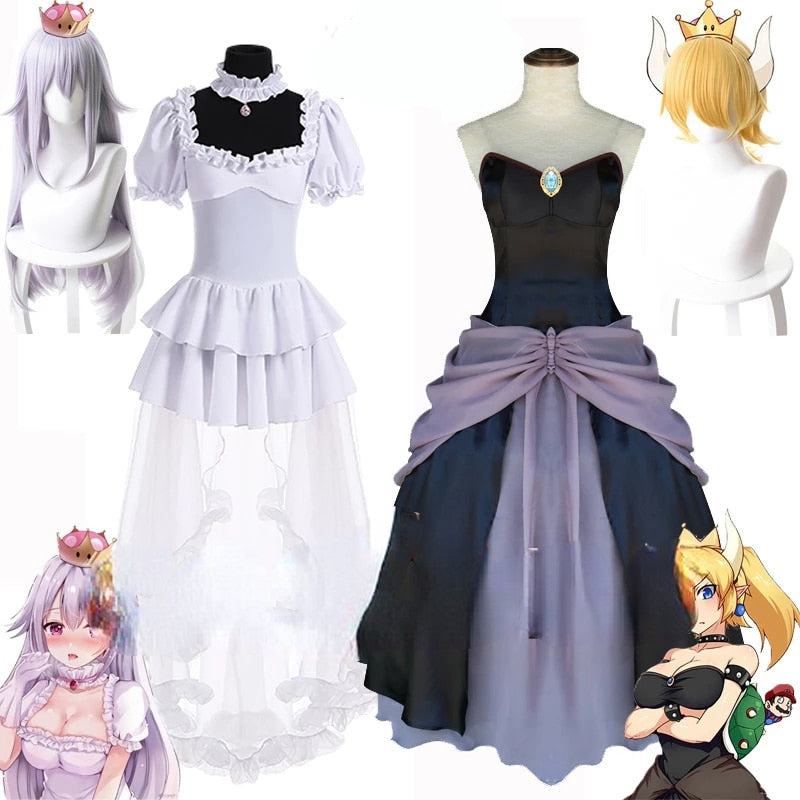 2020 Bowsette Cosplay Costume Bowsette Cosplay Princess Koopa White Co ...