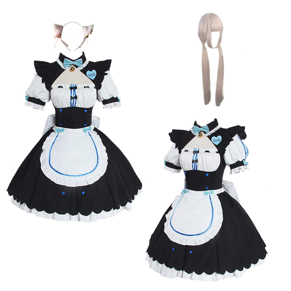 Adult Anime Game Cosplay Nekoparara Cosplay Vanillala Maid Outfit Cats ...
