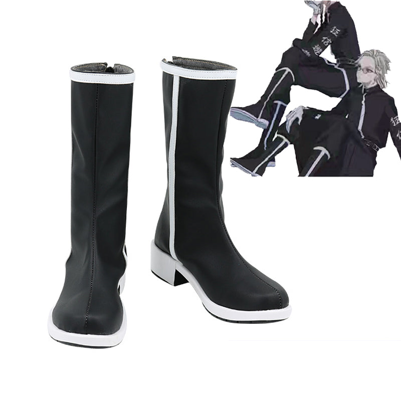 Anime Revengersrs Ranan Tokyos Haitanini Cosplay Shoes Boots Black Whi ...